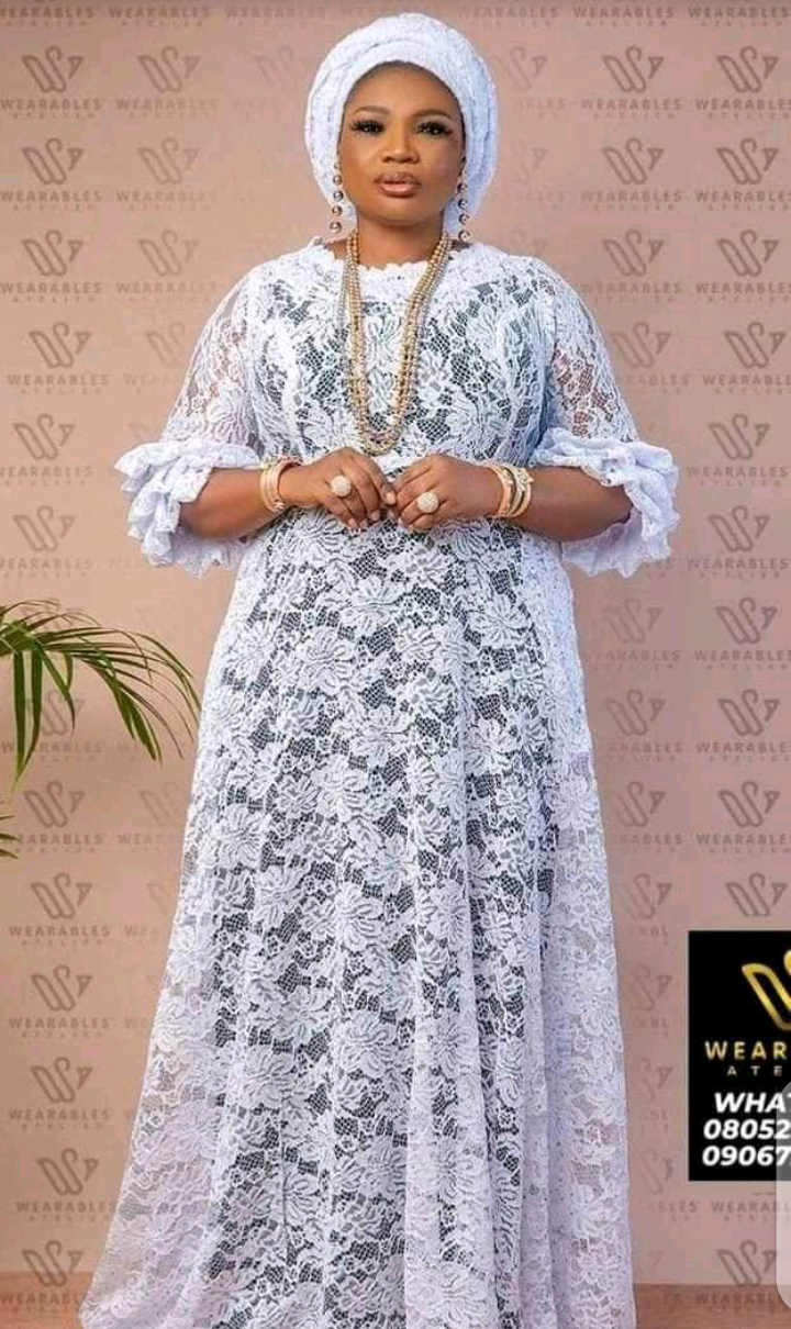 Chic And Beautiful White Lace Aso Ebi Styles For Women, This Week